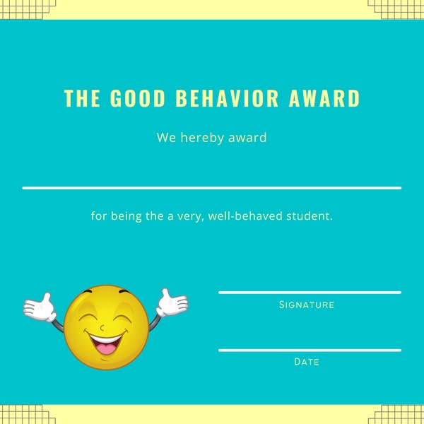 Good Behavior Award - Etsy