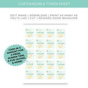 Reward Tokens for Kids - Redeemable for Prizes or Experiences - Etsy