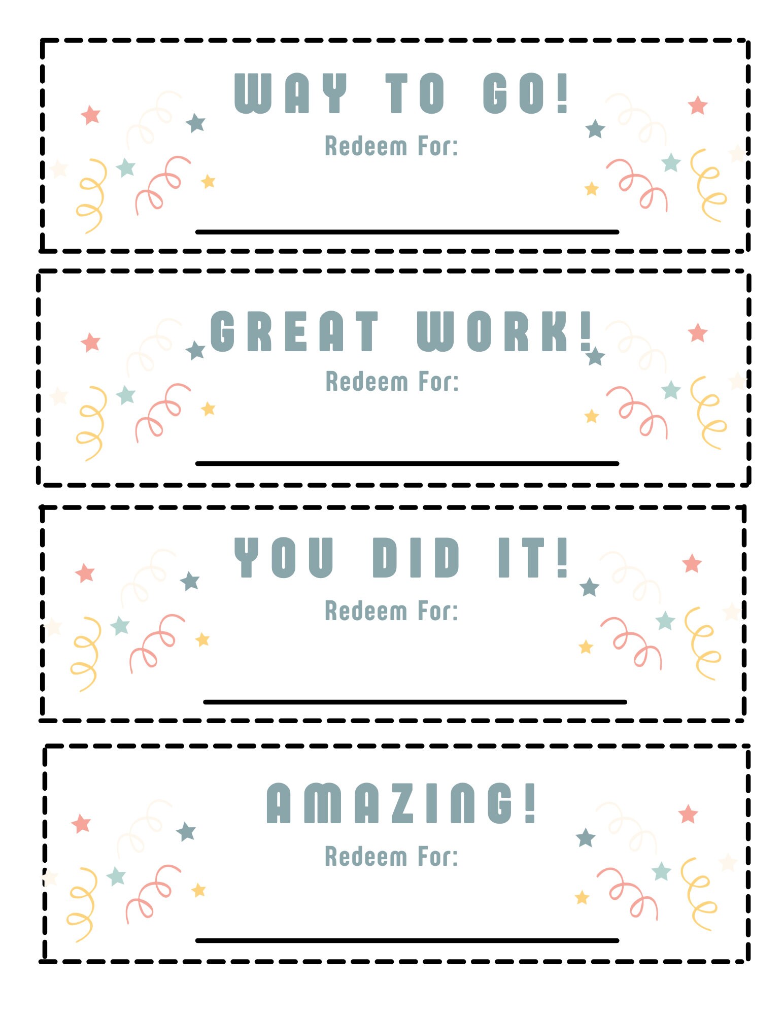 Printable Reward Vouchers - Etsy