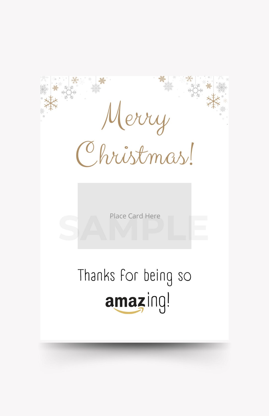 Printable Appreciation Christmas Card With Spot for Gift Card - Etsy