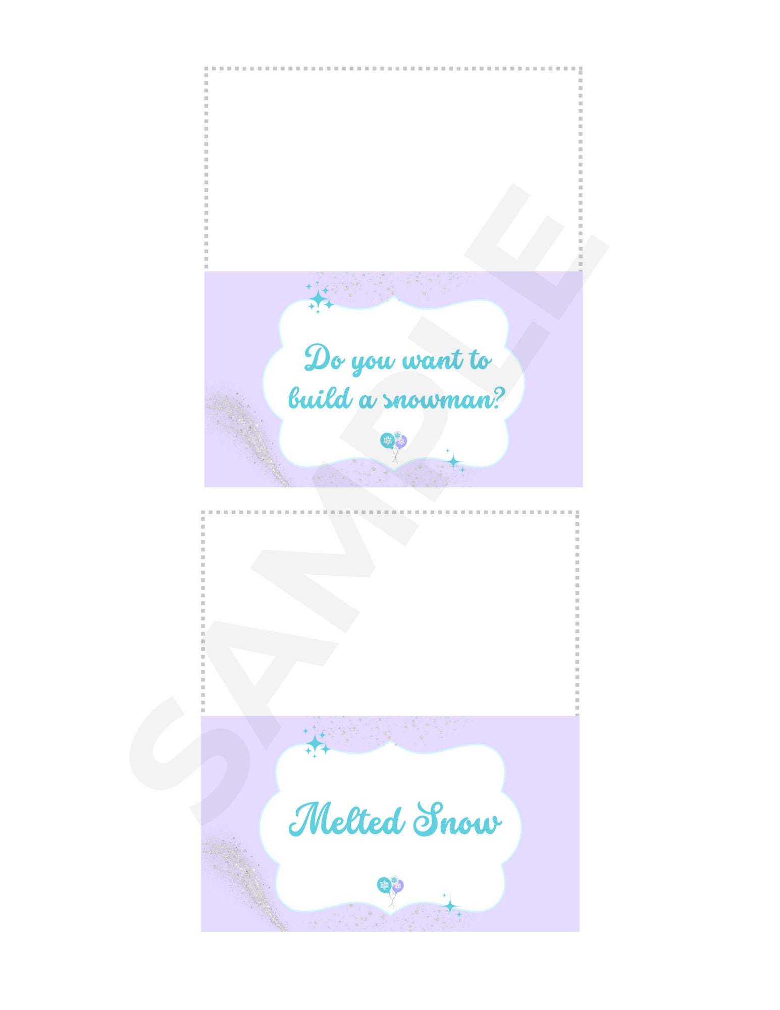 Frozen-inspired Birthday Party Printable Name Cards and Food Label ...