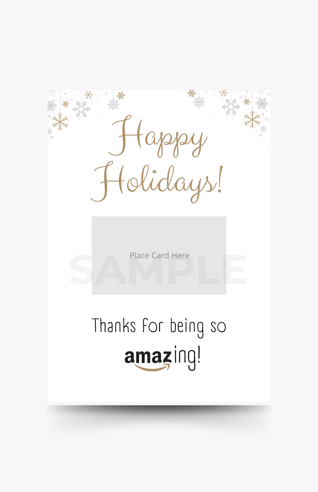 Printable Appreciation Christmas Card With Spot for Gift Card - Etsy