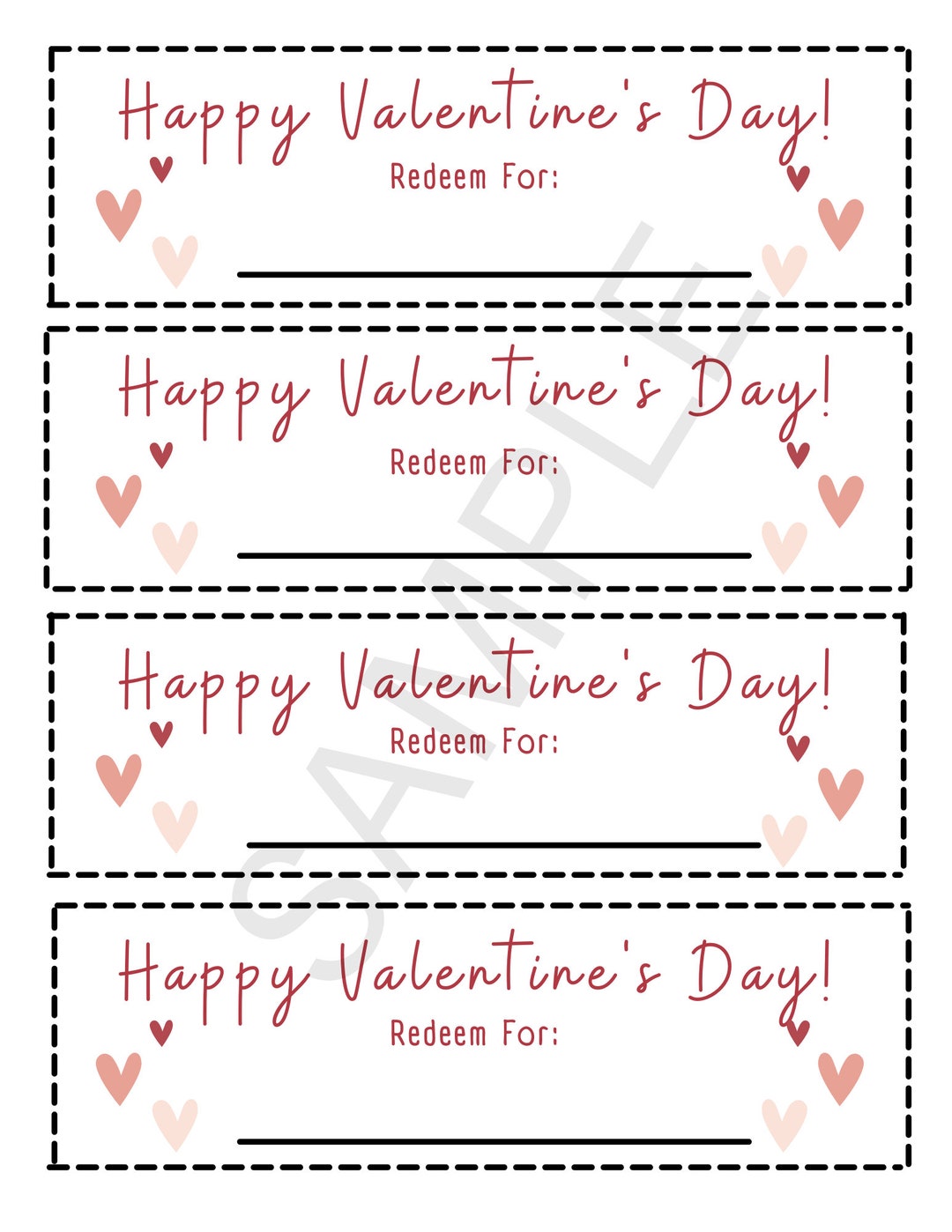 Blank Valentine's Day Coupons - Etsy