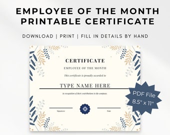 Editable Employee of the Month Nomination Template, Employee of the ...