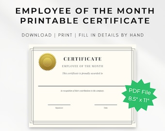 Editable Employee of the Month Nomination Template, Employee of the ...