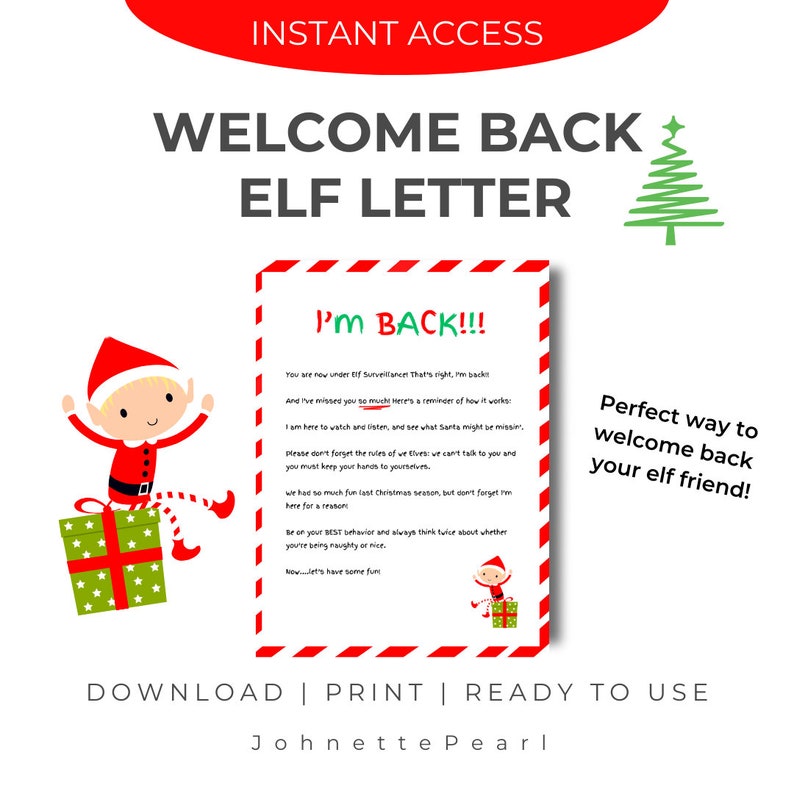 Elf Return Letter - Etsy