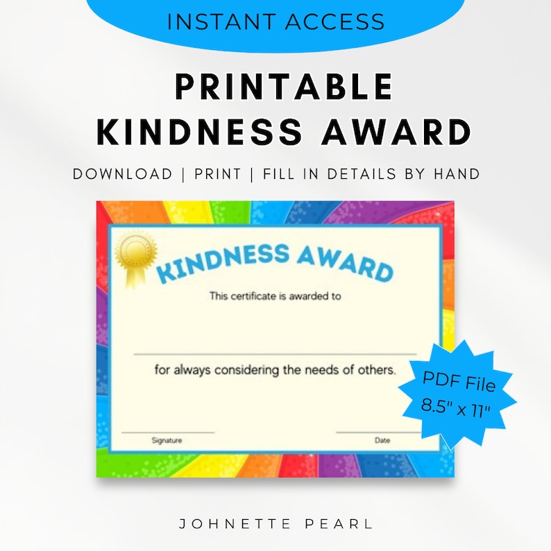 Kindness Award - Etsy