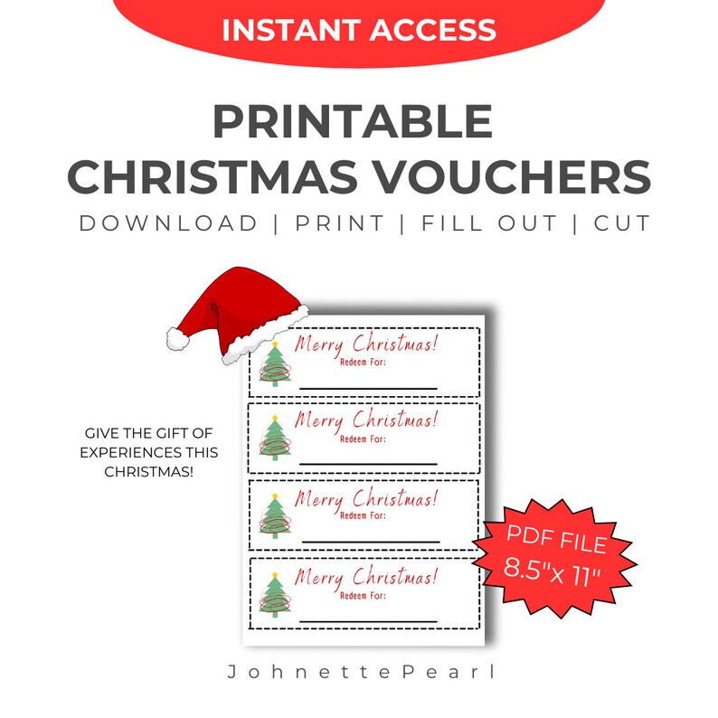 Printable Christmas Voucher - Etsy