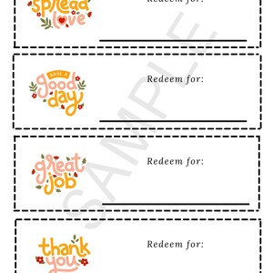 Printable Rewarding Coupons to Gift to Staff, Friends, Students ...