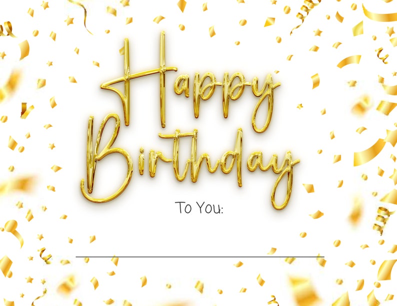 Printable Happy Birthday Certificate - Etsy