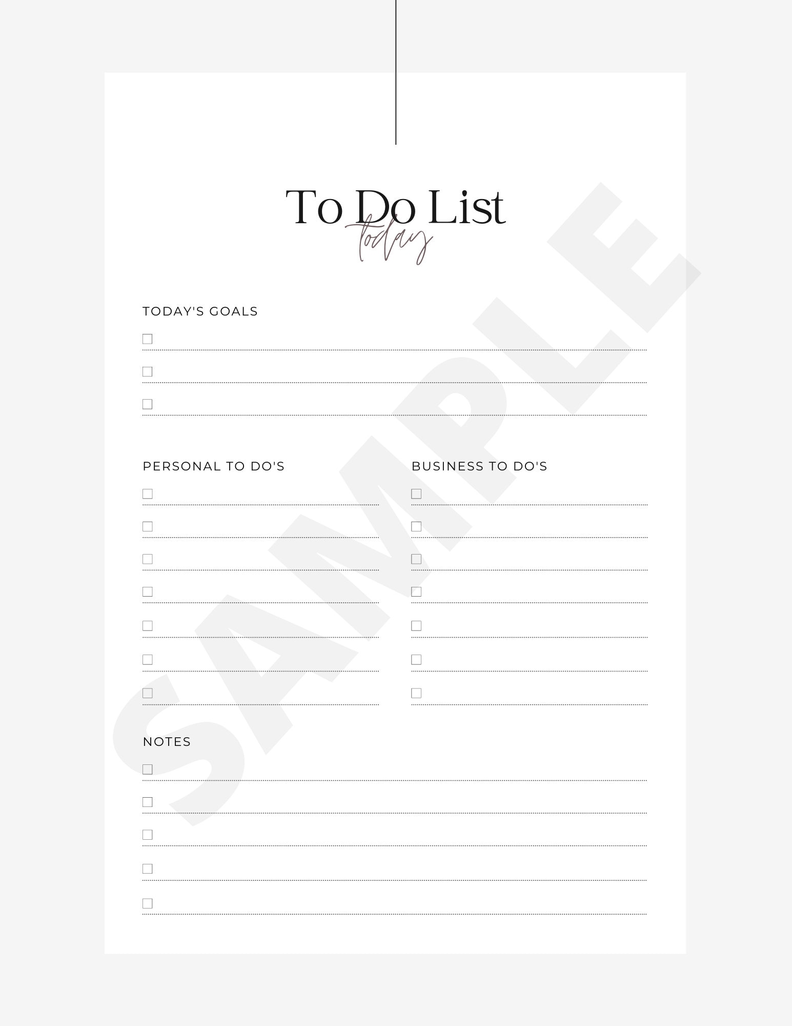 Simple Printable to Do List - Etsy