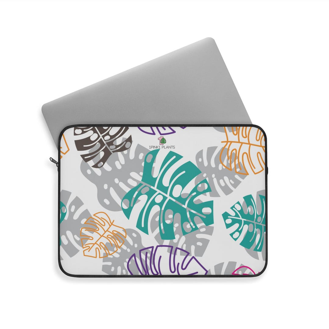 Monstera Laptop Sleeve 15 Inches, Colorful Monstera Leaves Laptop Case ...