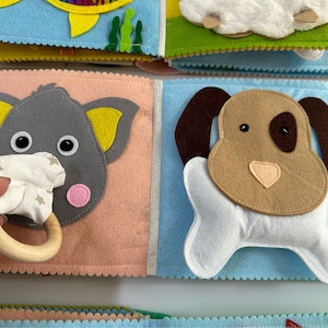 First Felt Quiet Book for Baby and Toddlers , Handmade Interactive ...