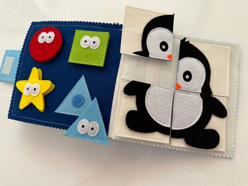 Quiet Book, Personalized Handmade Interactive Quiet Felt Book, Activity ...