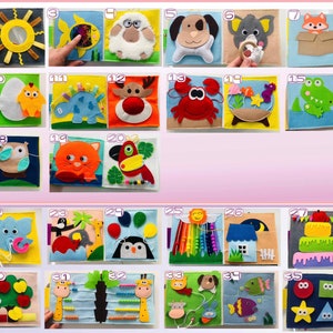 First Felt Quiet Book for Baby and Toddlers , Handmade Interactive ...