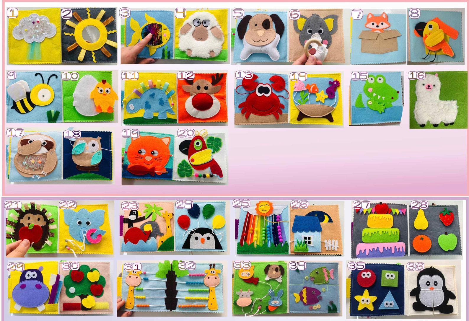 Quiet Book, Felt Book, Quiet Book for Toddlers, Quiet Book for 1 Year ...