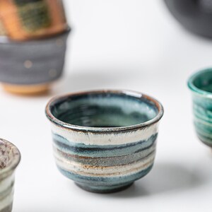Mino Ware Set of 5 Handmade Sake Cup Gift Set, Teacups, Sake Cups ...