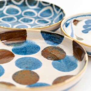 Japanese Authentic Blue Deep Plate Pasta Plate Made in Japan - Etsy