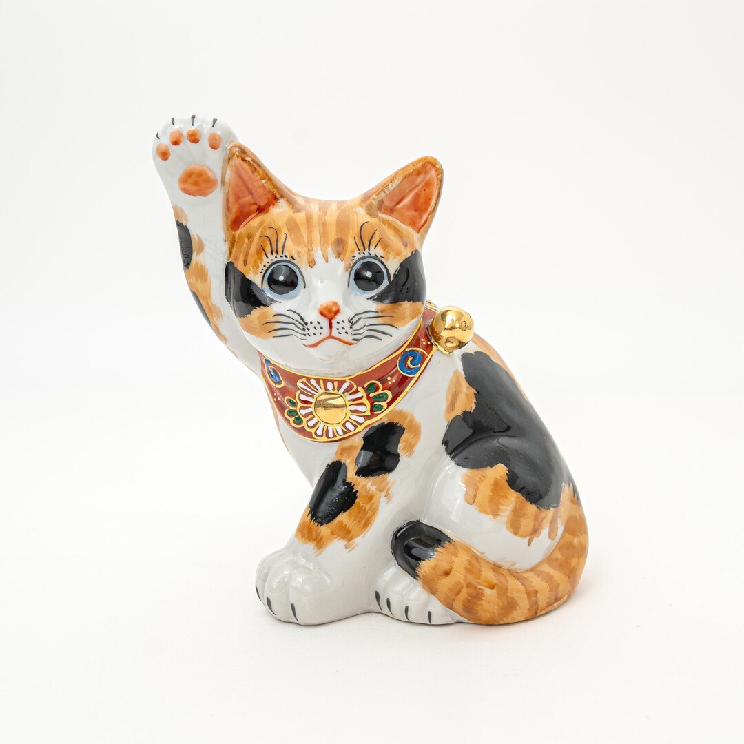 Handmade Kutani Calico Lucky Cat - Etsy