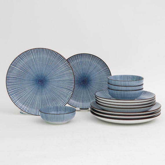 Classic Japanese Sendan Tokusa 10 inch Ceramic Pasta Plate Set Modern and Elegant Dinner Plates for Pasta Salads and More Etsy UK