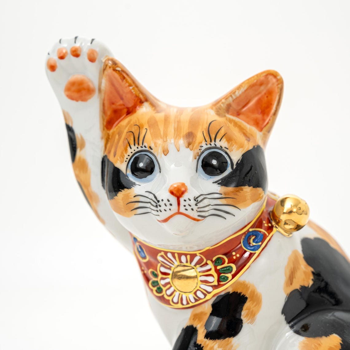 Handmade Kutani Calico Lucky Cat - Etsy