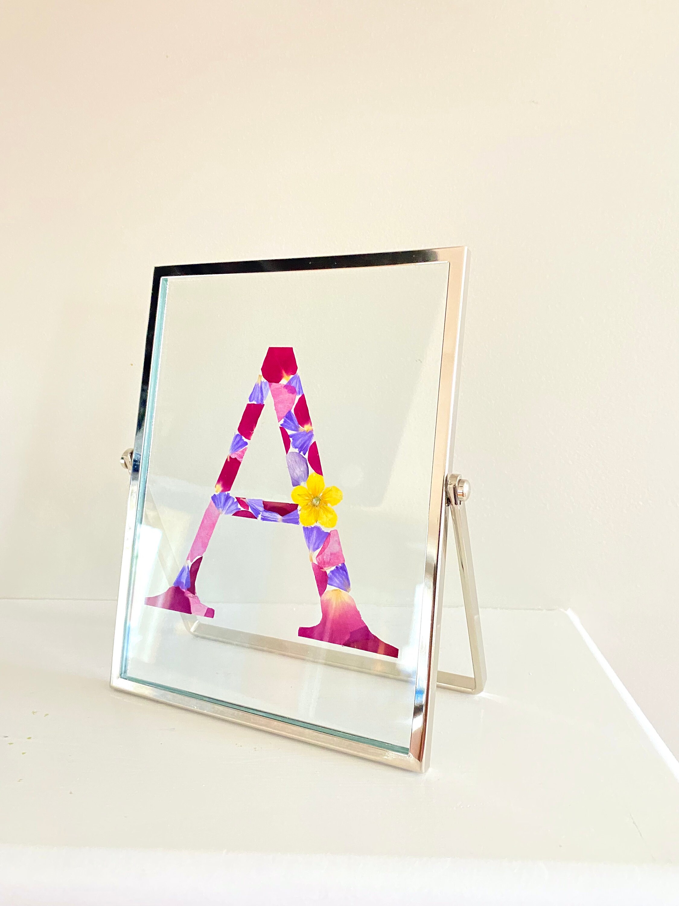 Custom Pressed Flower Letter Name Initials With Pressed Roses Valentine ...