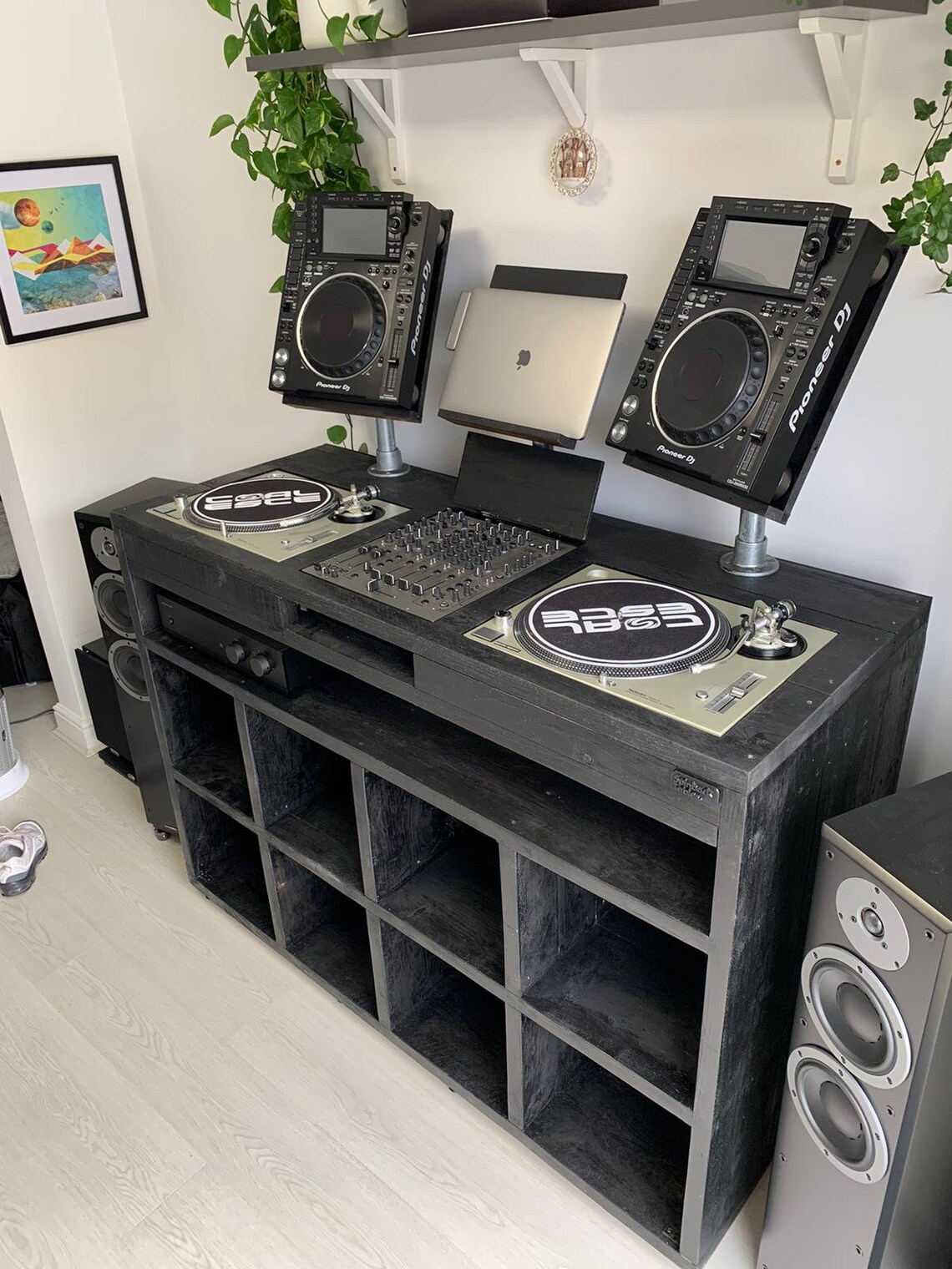 Cabine DJ avec rangement vinyle stands cdj stand | Etsy