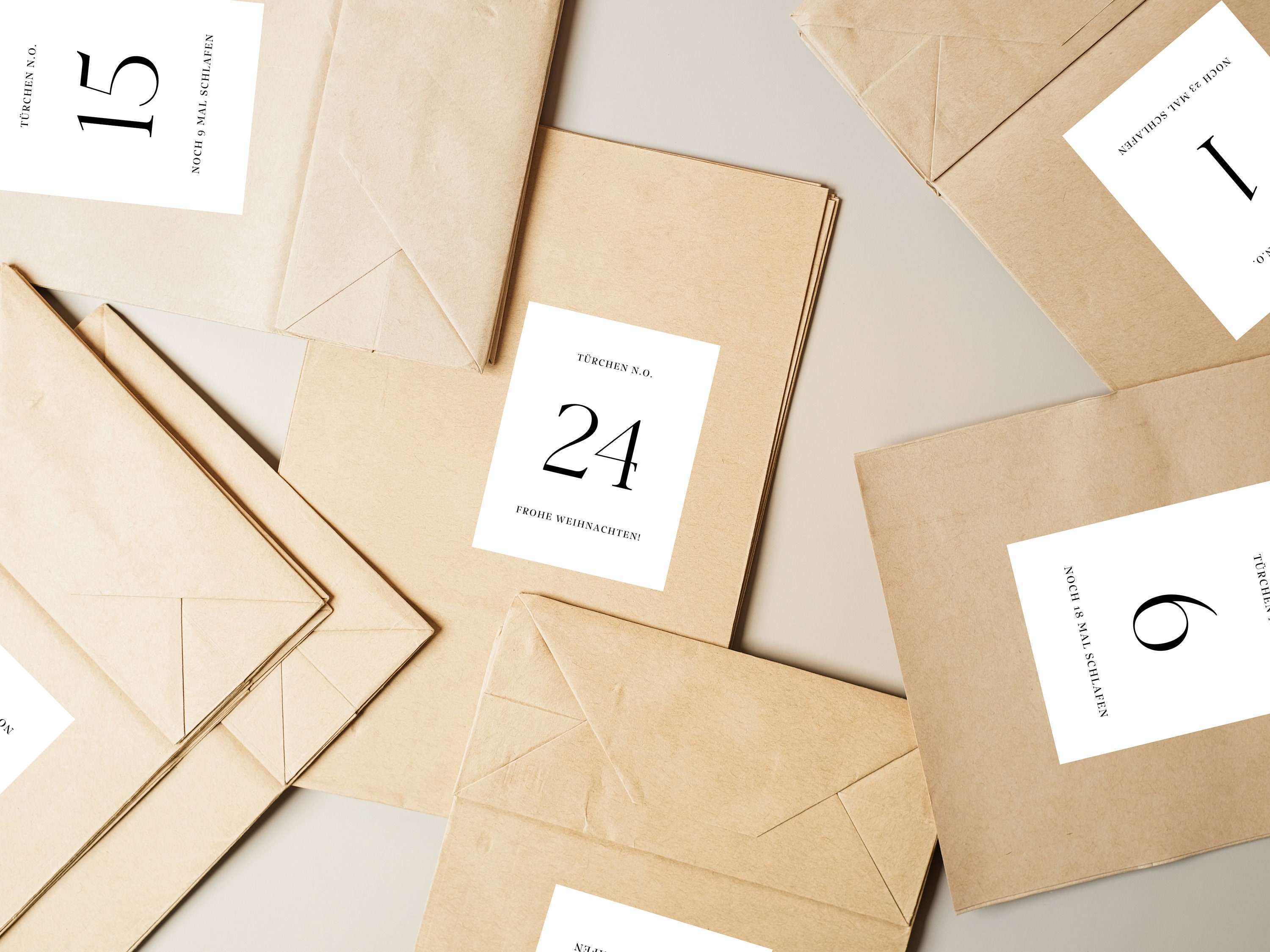 Advent Calendar “minimal” | Stickers for Homemade Advent Calendars, 24 ...