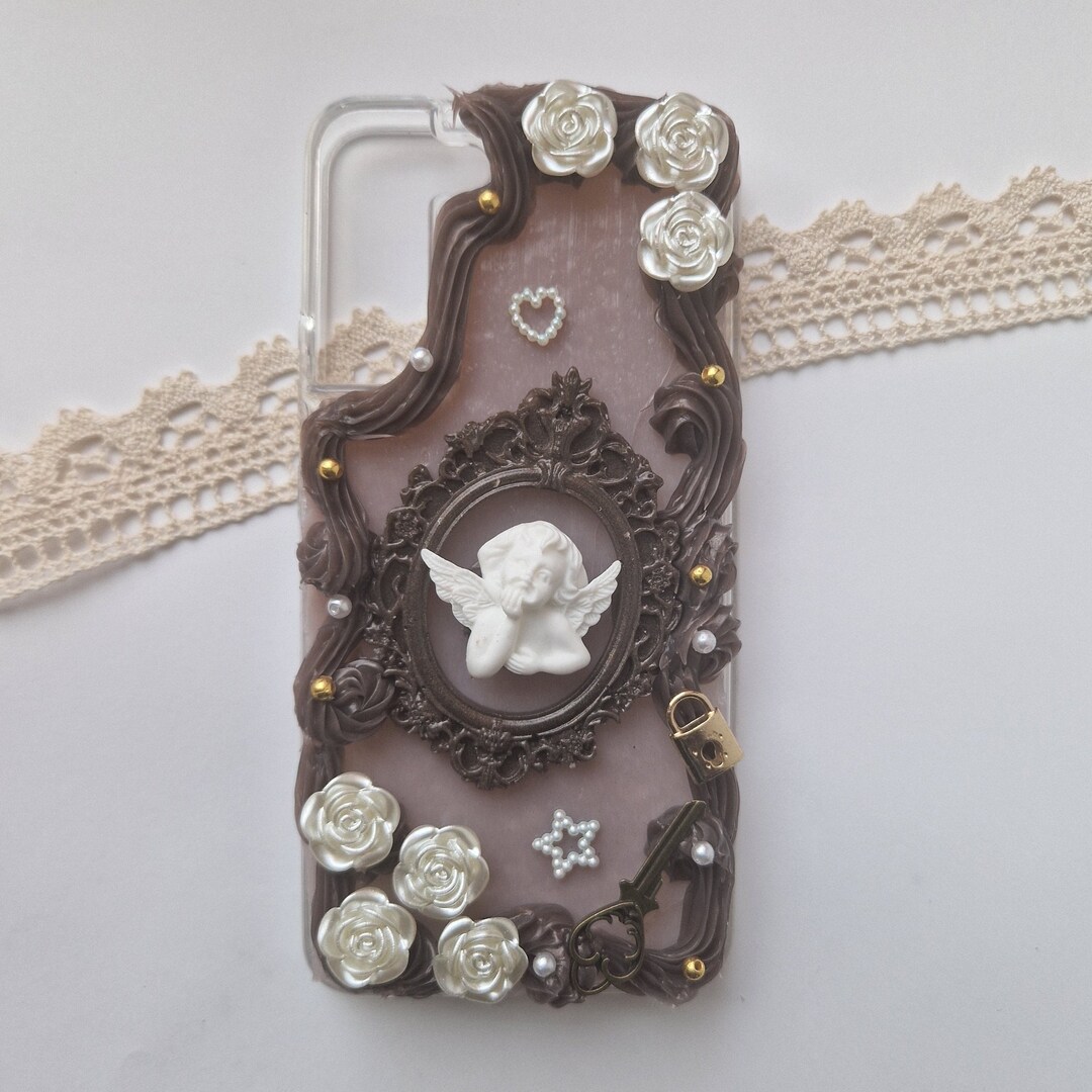 Dark Academia Themed Baroque Decoden Phone Case | Handmade For, Samsung ...