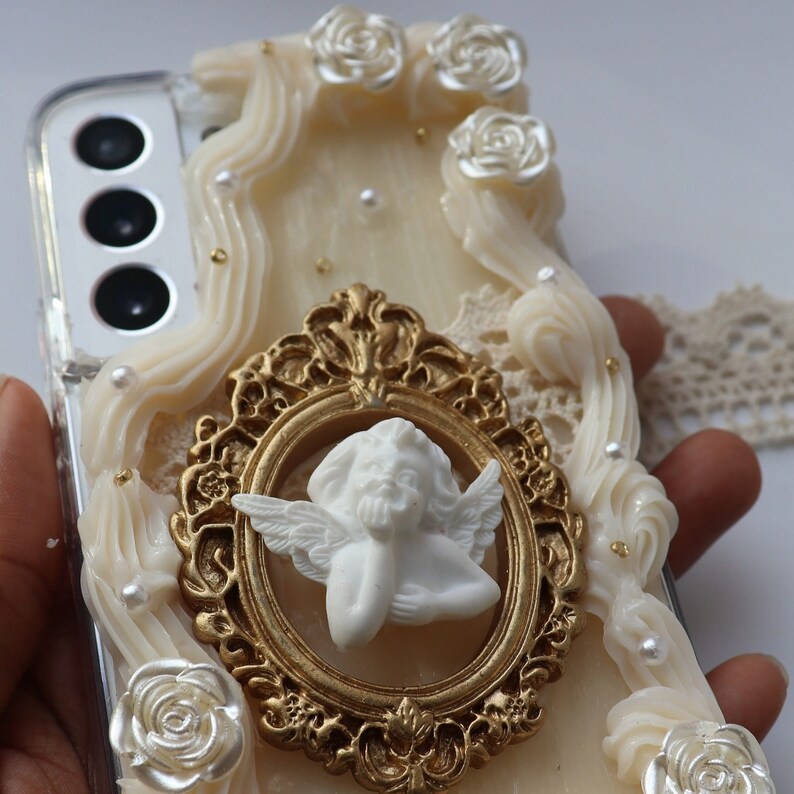Gold Cupid Baroque Decoden Phone Case Handmade For, Samsung, Iphone ...