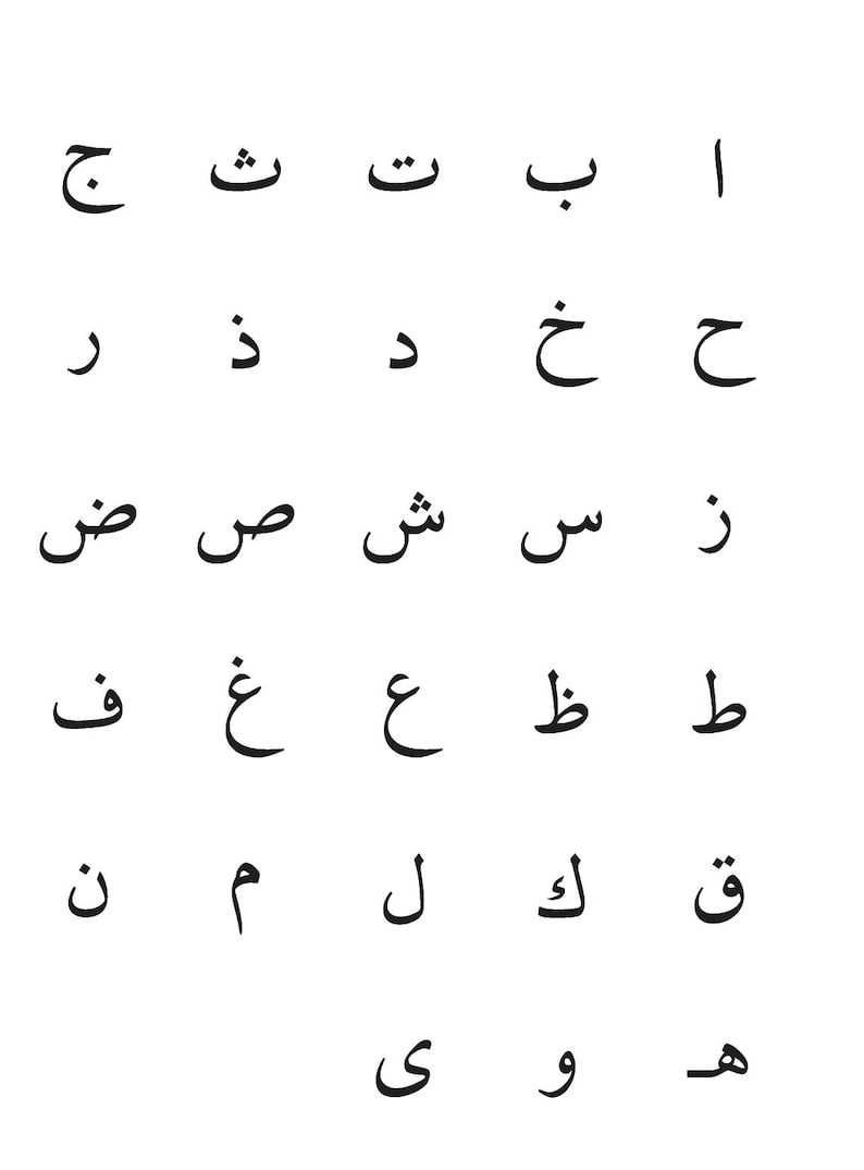 Arabic Alphabet DXF AI Files | Quran Letters Elifba Laser Cut Templates ...