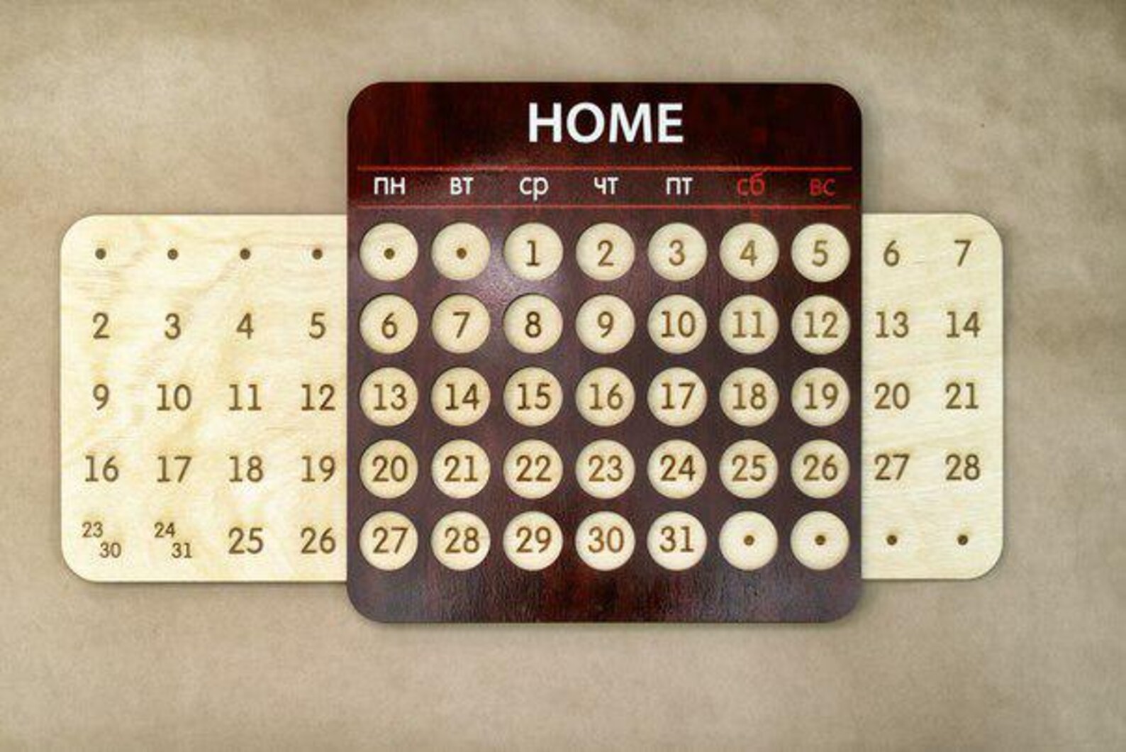 Laser Cut Perpetual Calendar Templates: 20+ CDR Vector Files - Etsy
