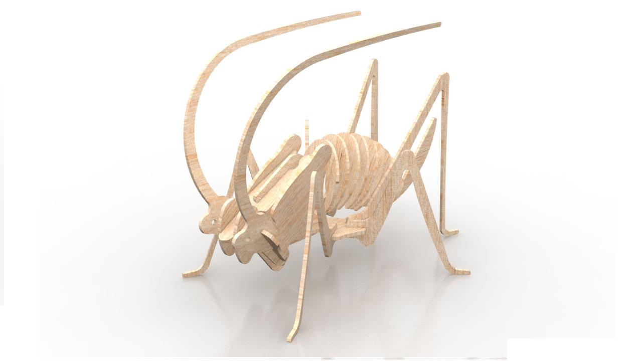 Insect 3D Puzzle Laser Cut Files: CNC Router Vector Bundle (digital ...