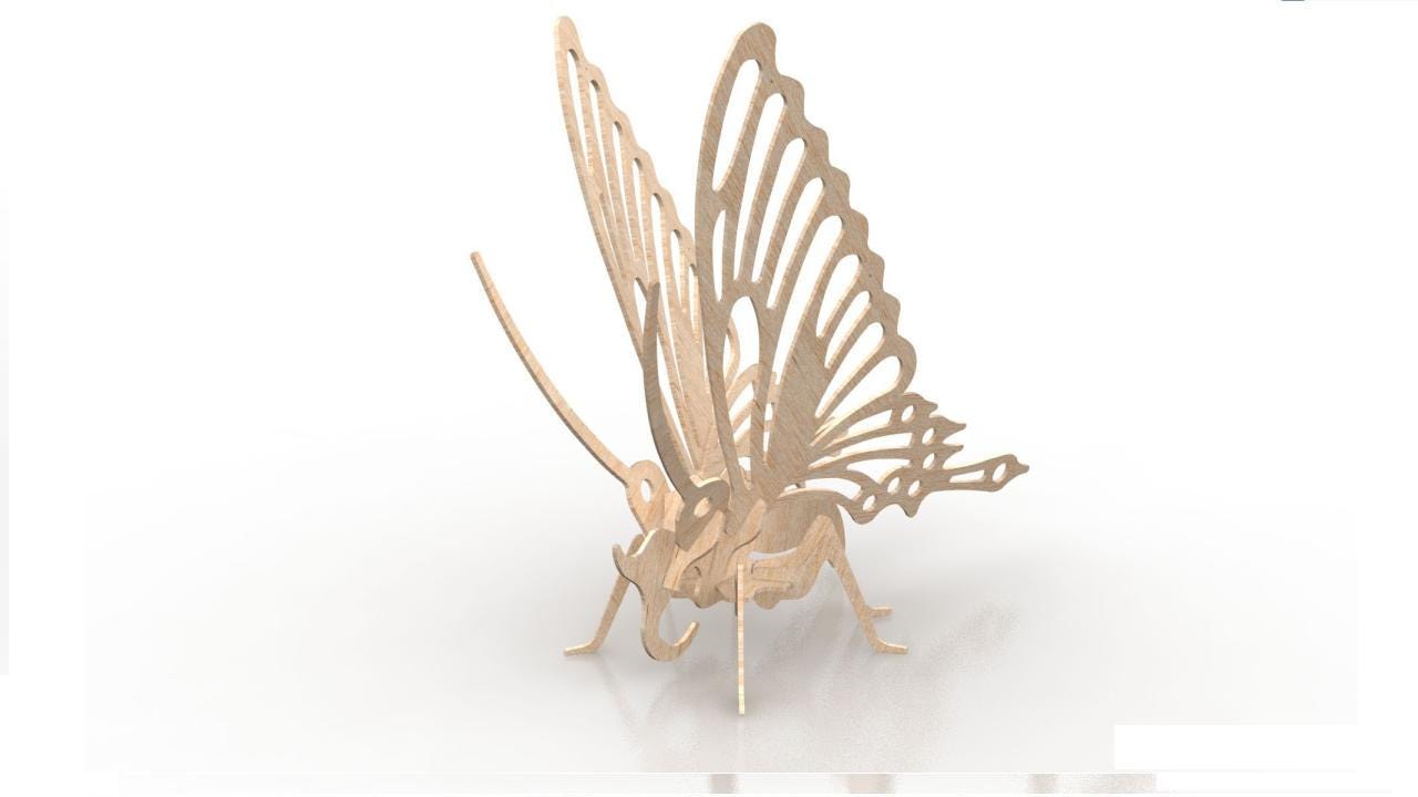Insect 3D Puzzle Laser Cut Files: CNC Router Vector Bundle (digital ...
