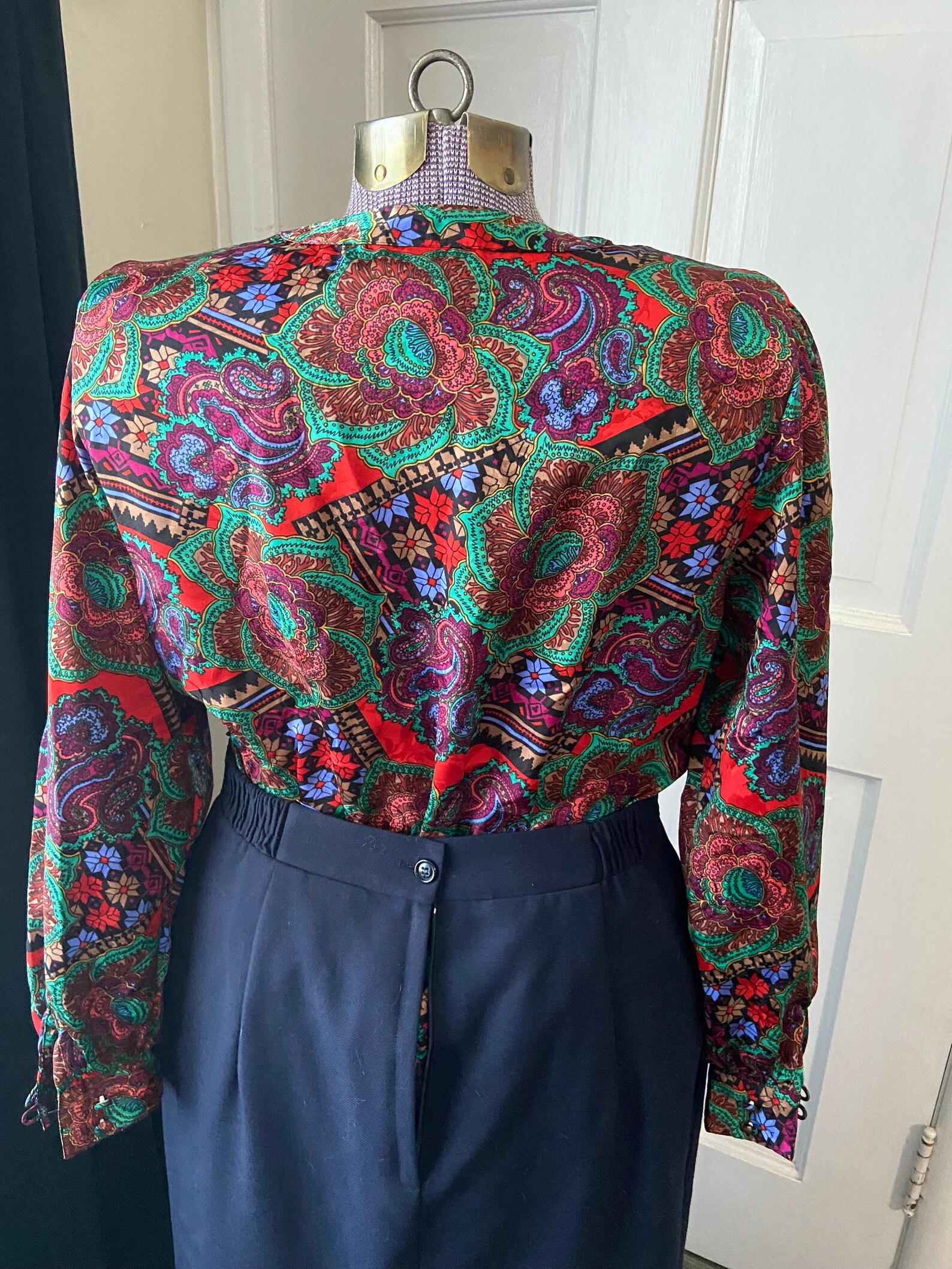 David Matthew Paisley Vintage Top - Etsy
