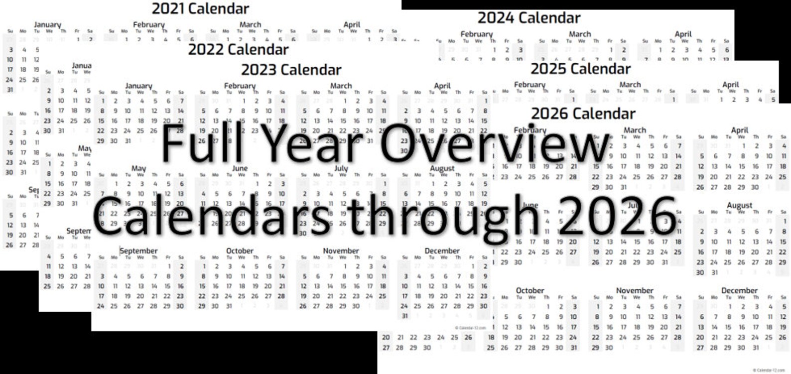 Printable Yearly Planner PDF, Calendar, Color Calendar, Full Year ...