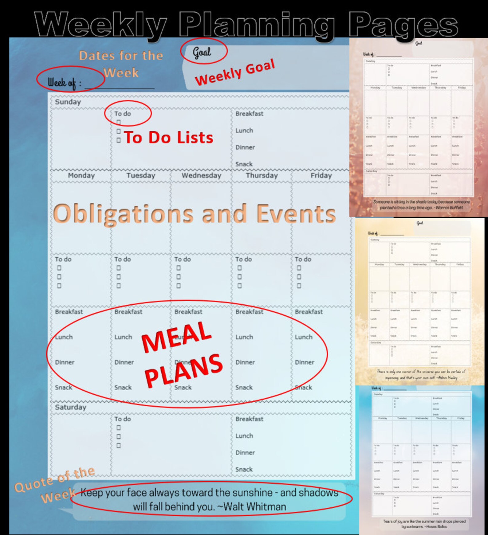 Printable Yearly Planner PDF, Calendar, Color Calendar, Full Year ...