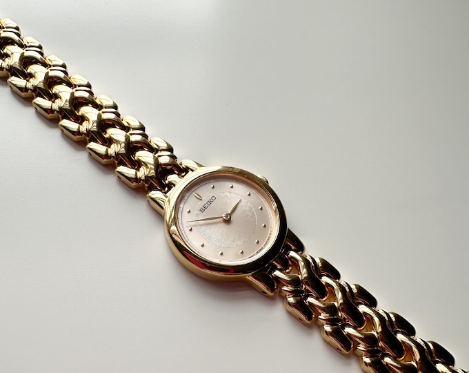 Rare Vintage Ladies Seiko Quartz Gold Plated Watch - Etsy