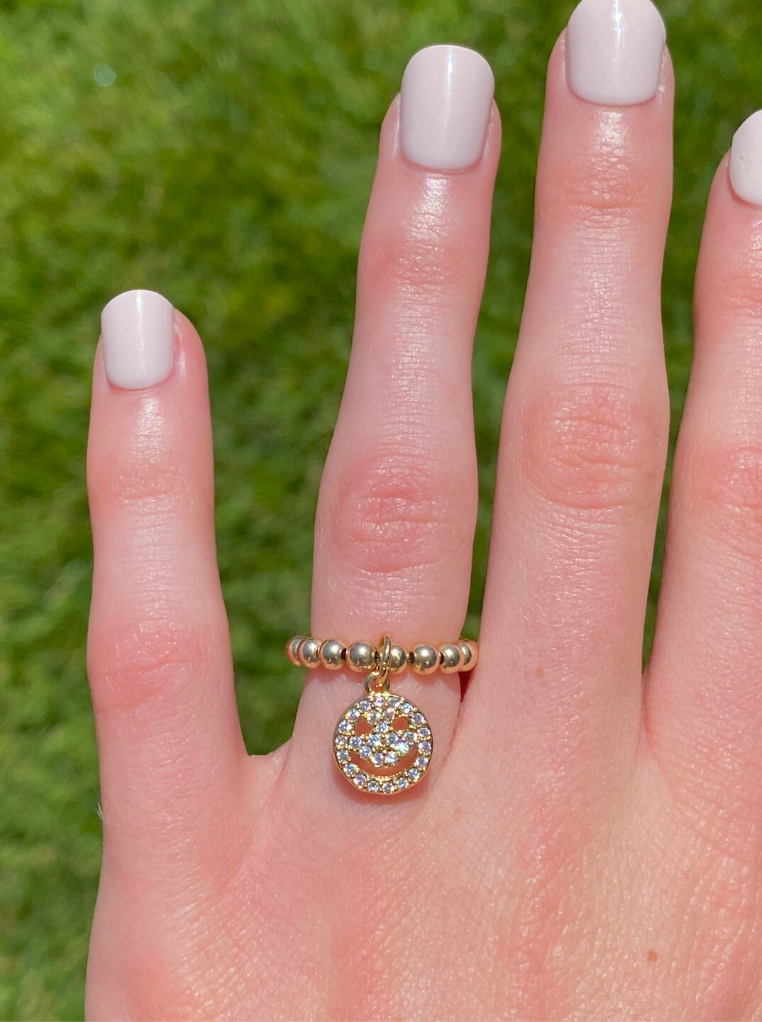 14k Gold-filled Smiley Ring | 3mm Gold-filled Beads With Smiley Face ...