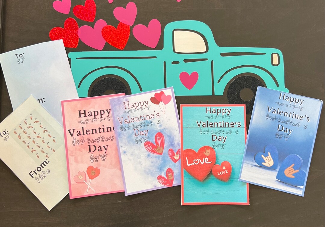 Asl,valentine's Day Cards, Printable Card, Instant Downloadable Card ...