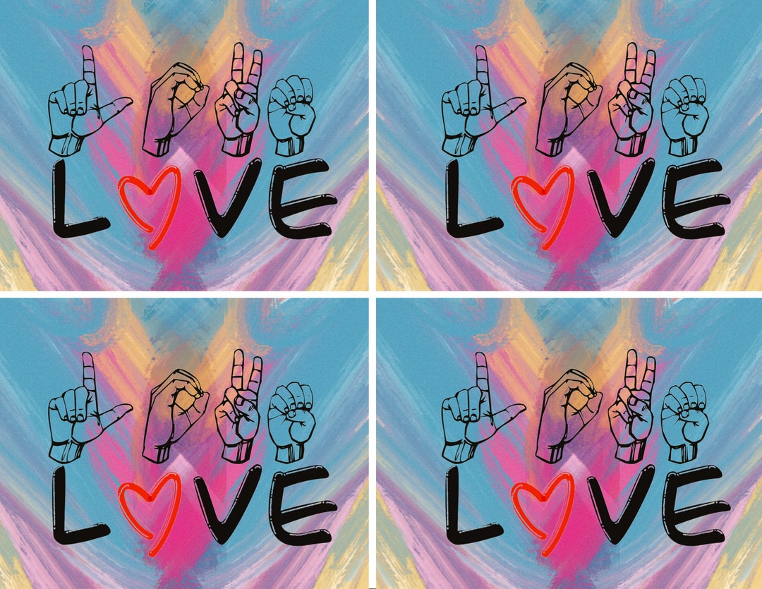 Valentines Day, American Sign Language, Love, Printable Cards, PNG ...