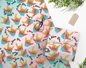 Overlay Png Wrapping Paper Asl Sign Language Wrapping Paper Transparent ...