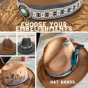 CUSTOM, Hand Burned Hats, One of a Kind, Made to Order Exclusively for ...