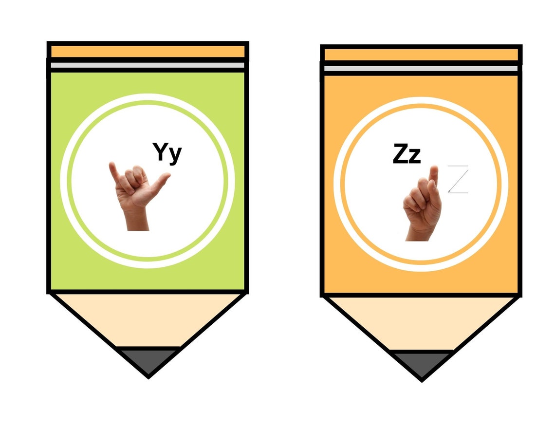 Learn ASL, Alphabet, Classroom Flashcards Cards, ASL Poster, Pdf - Etsy