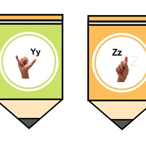 Learn ASL, Alphabet, Classroom Flashcards Cards, ASL Poster, Pdf - Etsy