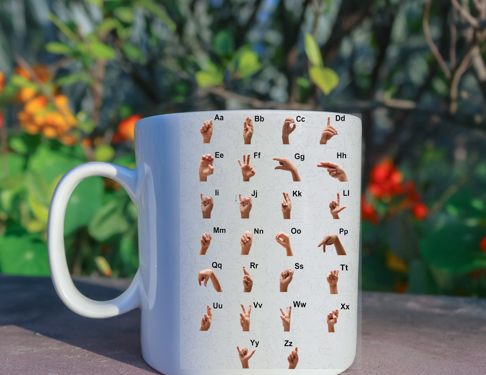 ASL American Sign Language ABC Poster Paper PNG - Etsy