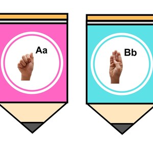 Learn ASL, Alphabet, Classroom Flashcards Cards, ASL Poster, Pdf - Etsy