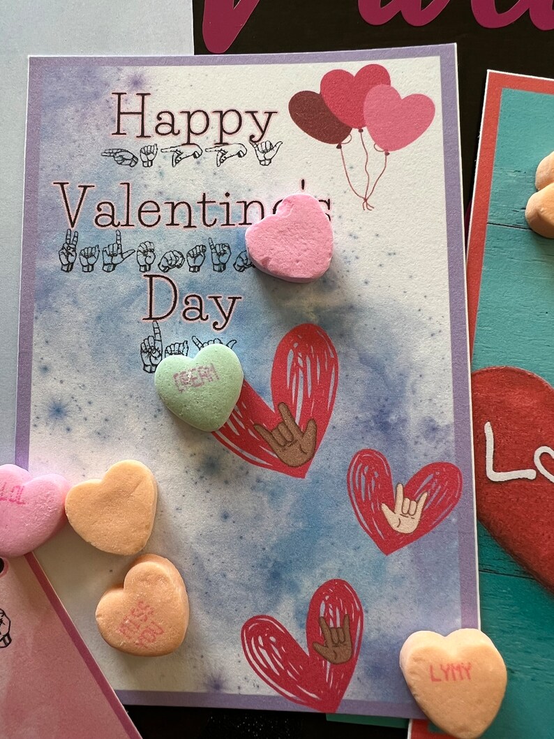 Asl,valentine's Day Cards, Printable Card, Instant Downloadable Card ...