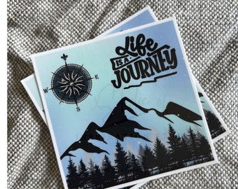 Christian Sticker, Mini Waterproof Sticker, Map, Life is a Journey ...