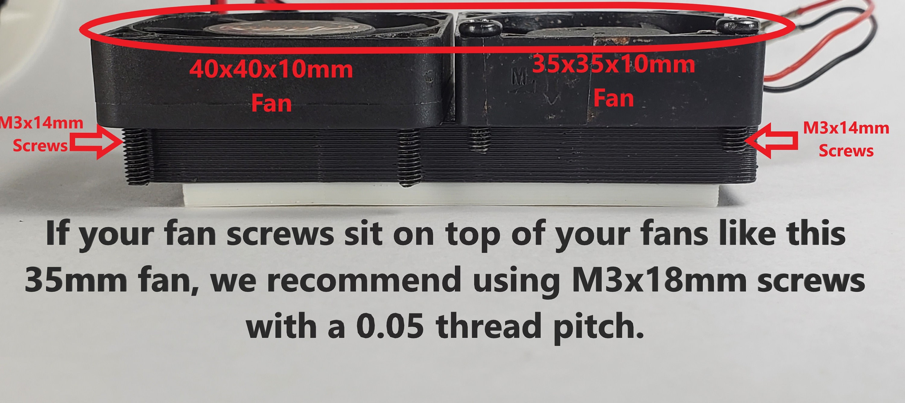 Multi-vehicle Dual 35/40mm Fan Adapter for ARRMA 4074 #ARA390299 Motor ...